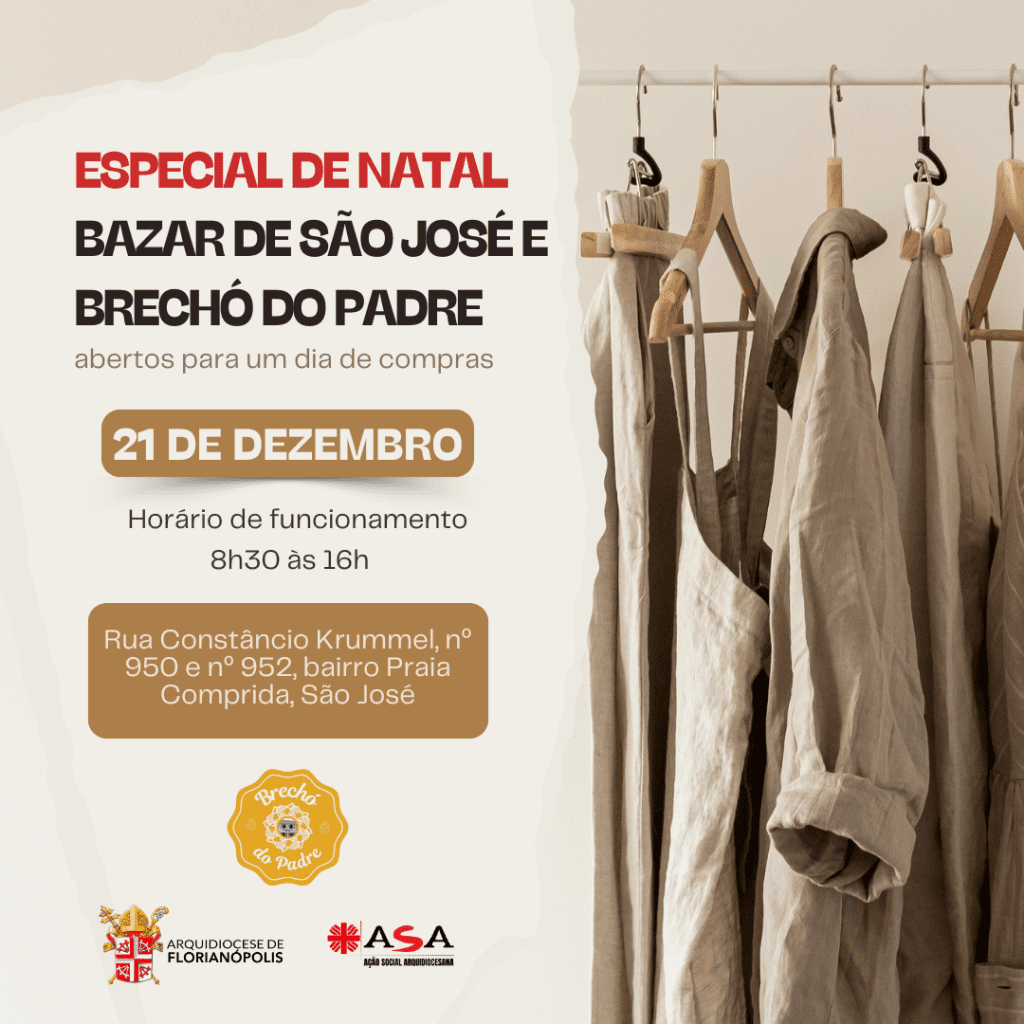 Especial de natal: Bazar de São José e Brechó do Padre aberto para ...